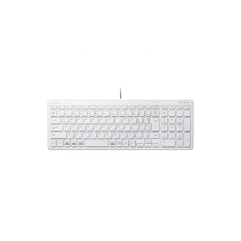 Elecom Keyboard Wired Pantograph Compact Keyboard White TK-FCP097WH ...