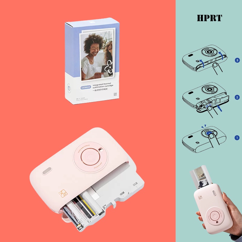 HPRT cp2100 original photo paper, three inch paper, printer specific ...