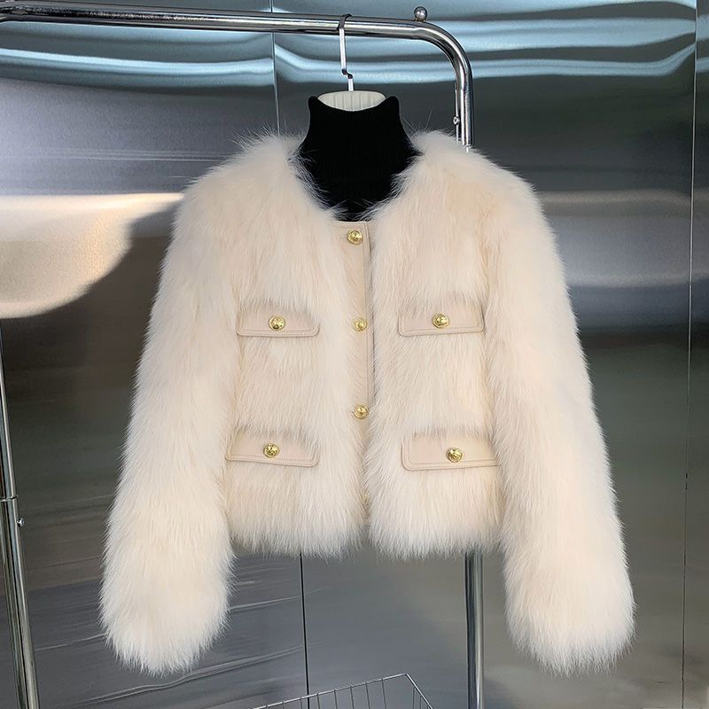 Anti-season clearance fur 2023 new imitation fox fur short fur coat ...
