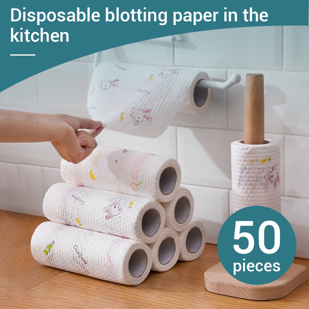 50 Pulls Kitchen Tissue Paper Oil Absorbent Disposable Party Paper ...