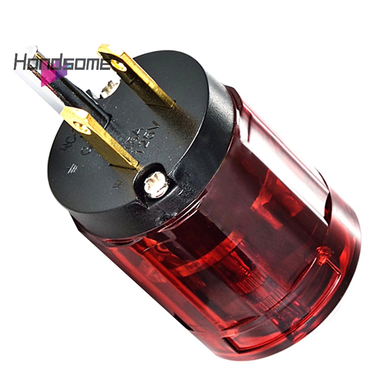 Handsome- 1Pair New Gold Plated IEC US Power Plug For Audio HIFI DIY ...