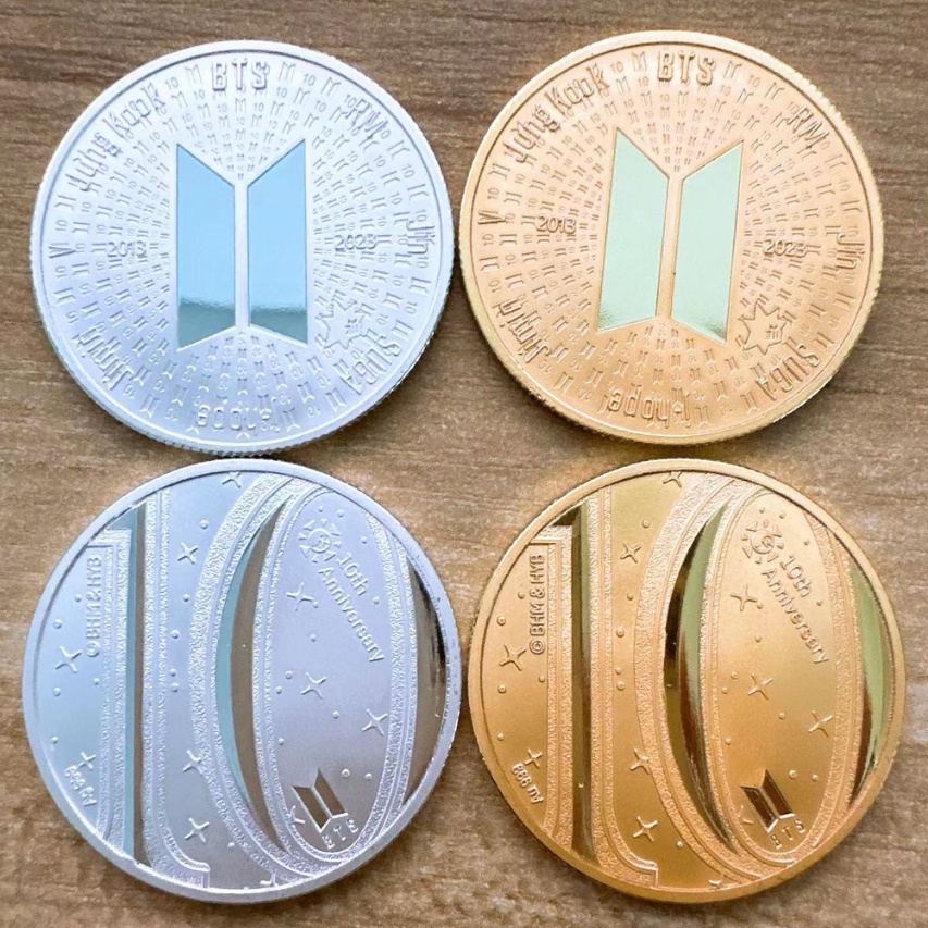 [In stock] BTS 10th Anniversary Collectible Coin Medal Korea 2023 ...