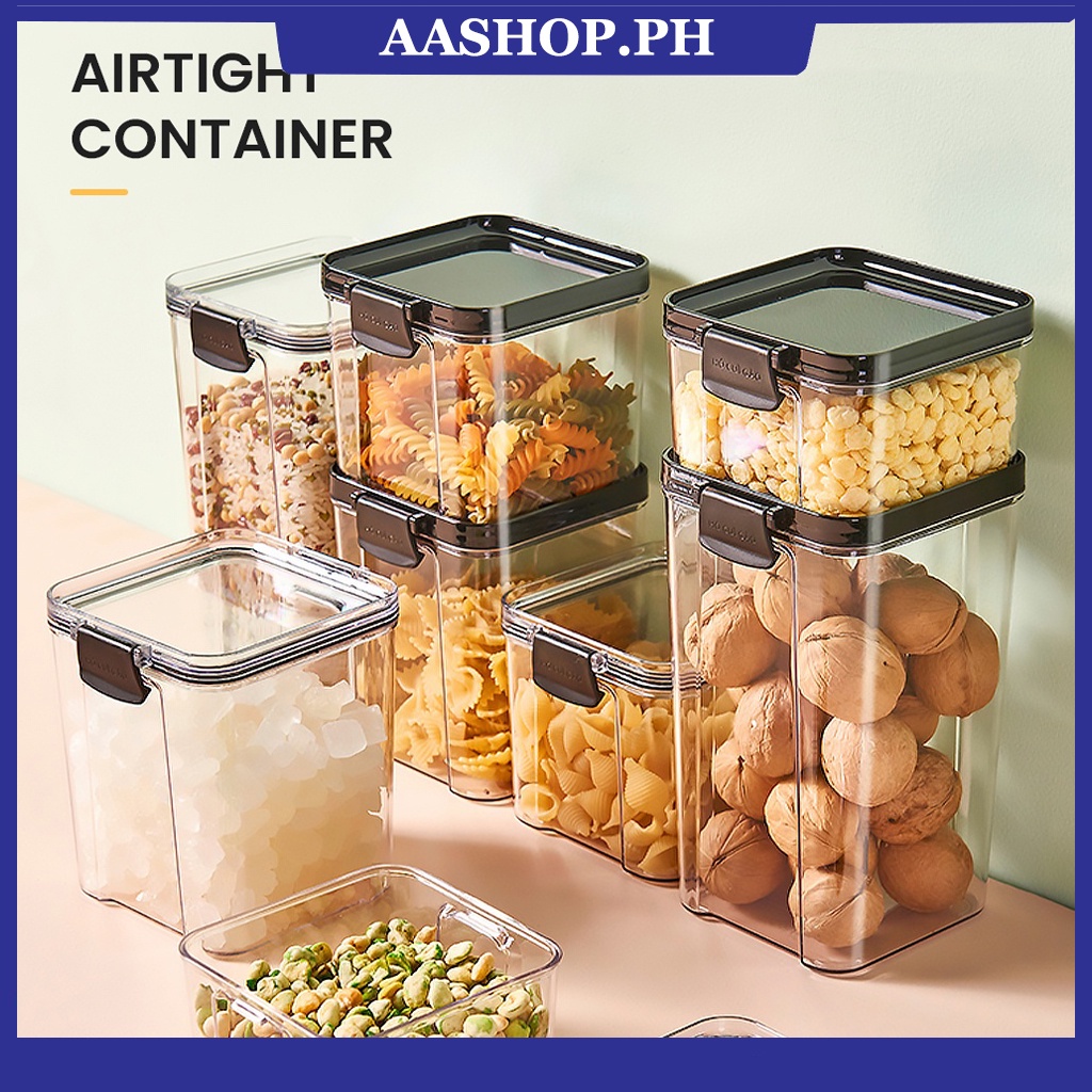 KX Kitchen Cereal Storage Container Airtight Food Fresh Box Clear ...