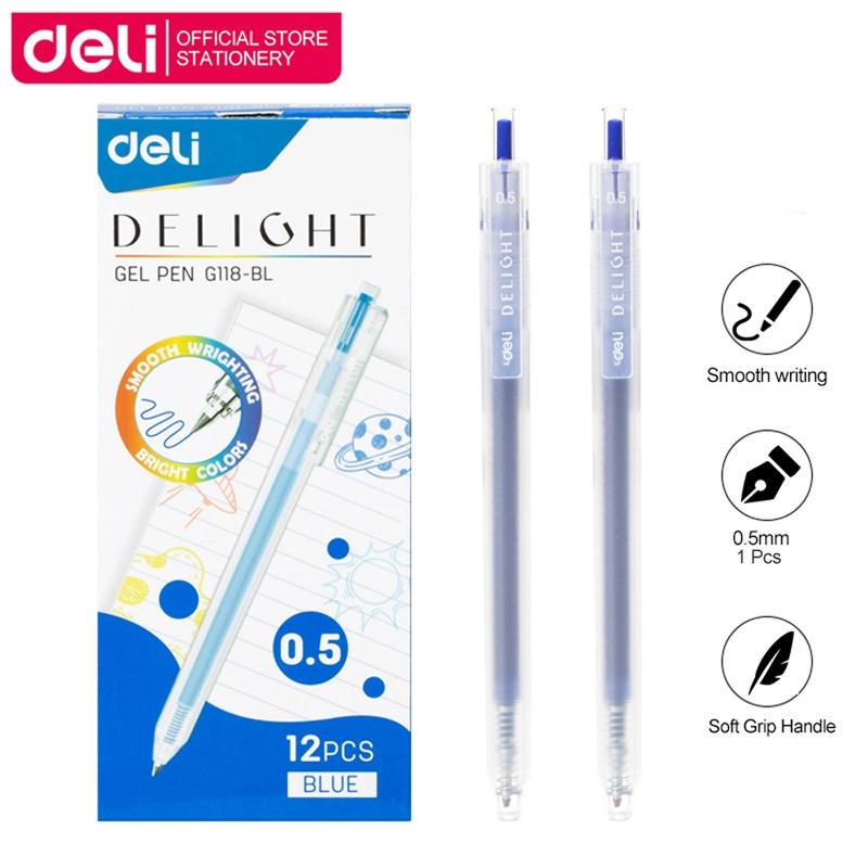 Deli EG118 Press Color Gel Pen 0.5mm Bullet Pens for School Office ...