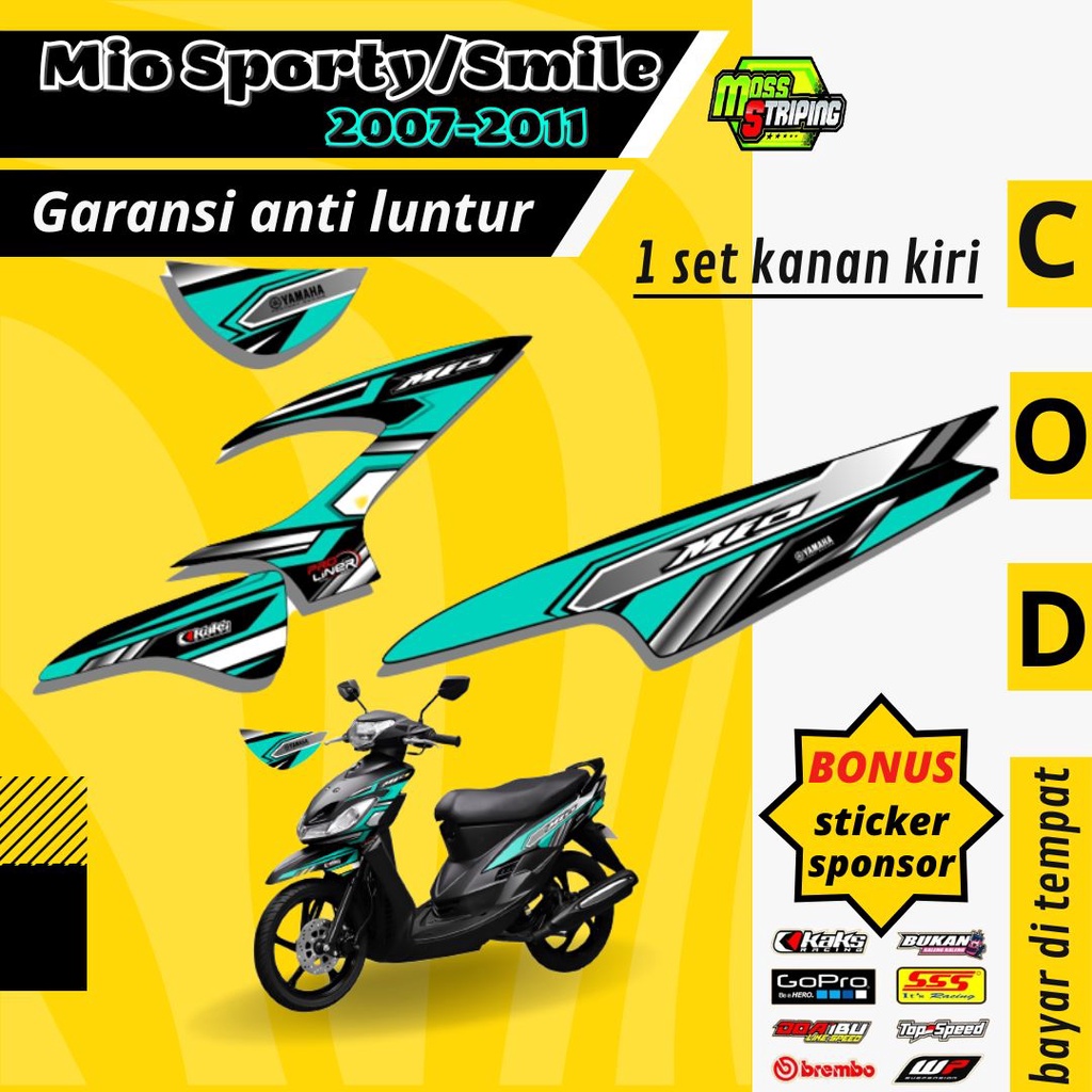 Striping Sticker lis decal Mio Smile Mio Sporty Mio 110 2004 2005 2006 ...