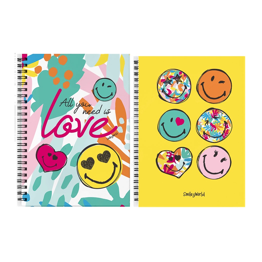 MINISO SmileyWorld Collection B5 Wire-bound Book (64 Sheets) (2 ...