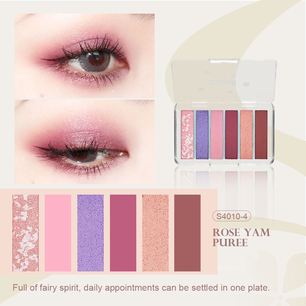 Shawill Eyeshadow Palette 6 Colors High Pigment Long Lasting Matte ...