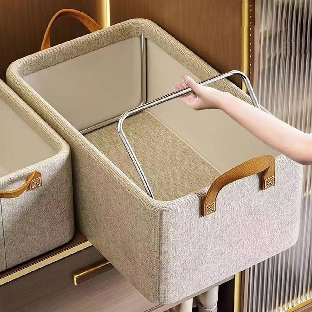 Large Foldable Iron Rack Clothes Dress Storage Box Waterproof Wear ...