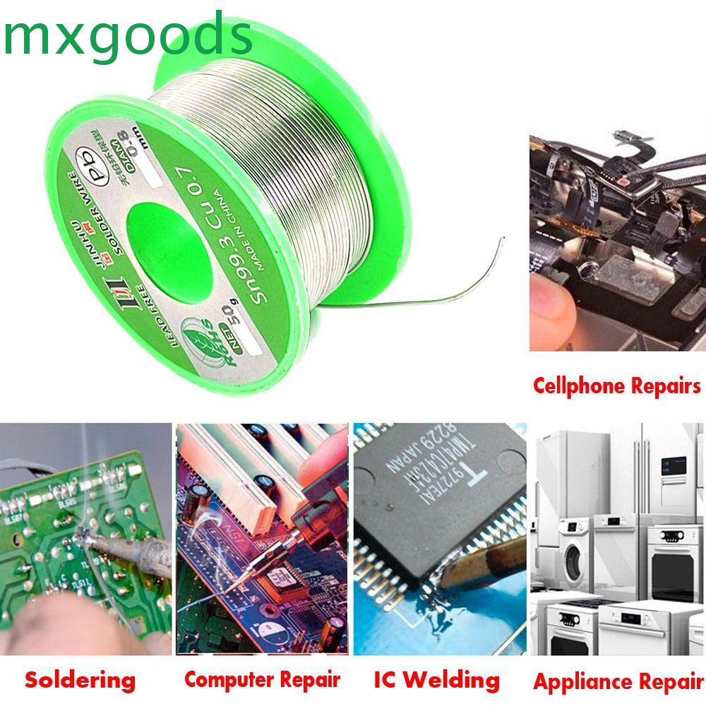 MXGOODS Lead-free Solder Wire, Low Temperature Lighter Welding Tin Wire, 50g Rosin Core ...