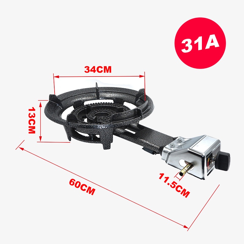 Cast Iron Gas Stove Heavy Duty Single Burner Automatic Ignition Gas ...