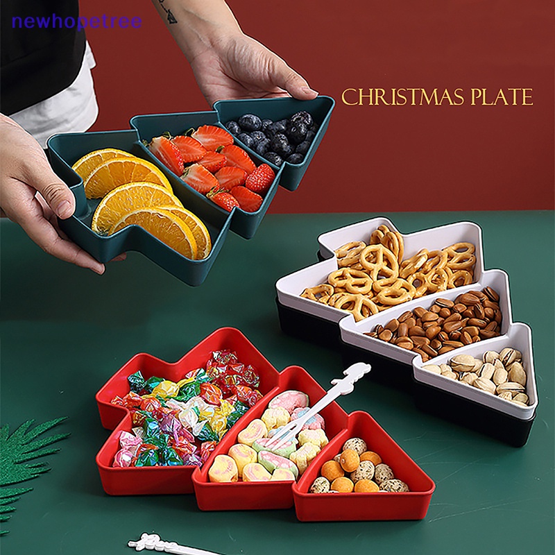 NTPH Creative Christmas Tree Shape Candy Snacks Nuts Dry Fruits Plastic ...