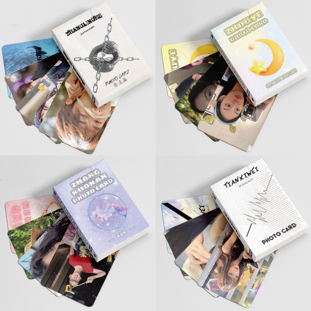 50pcs Chinese Actor Andy Yang Zi Zhang Ruonan Tian Xiwei Solo Hologram ...