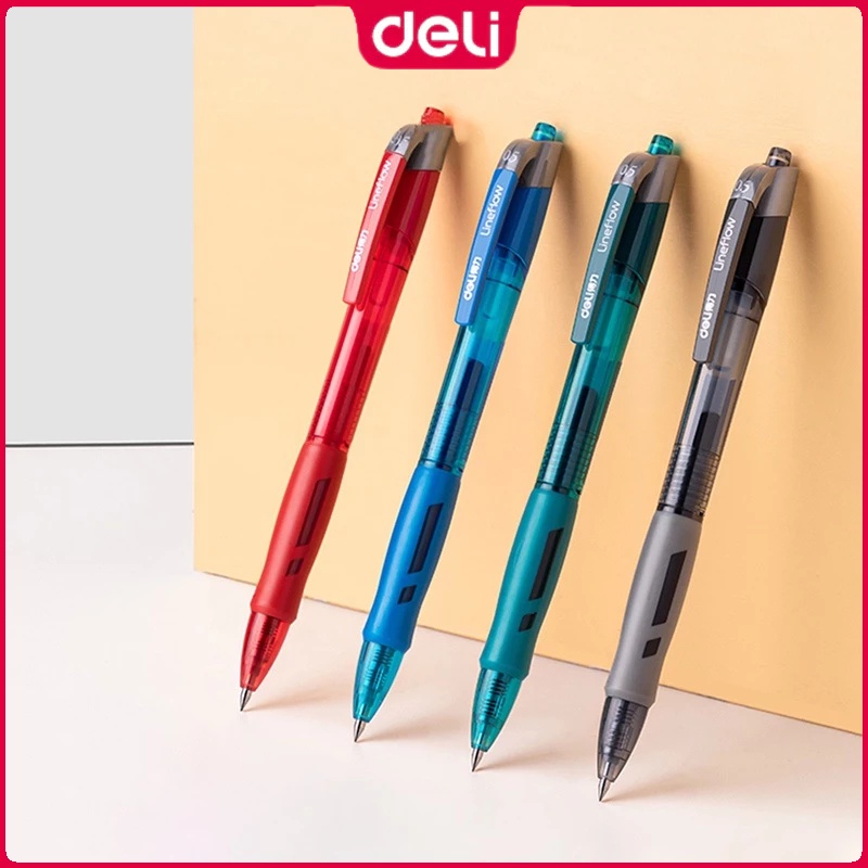 Deli Gel Pen 0.5mm Press Sign Pen Writing Stationery Office & School ...