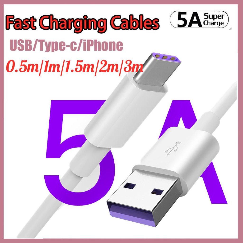 Local Deilvery ️5A Micro USB / Type C / OS Fast Charging Android ...