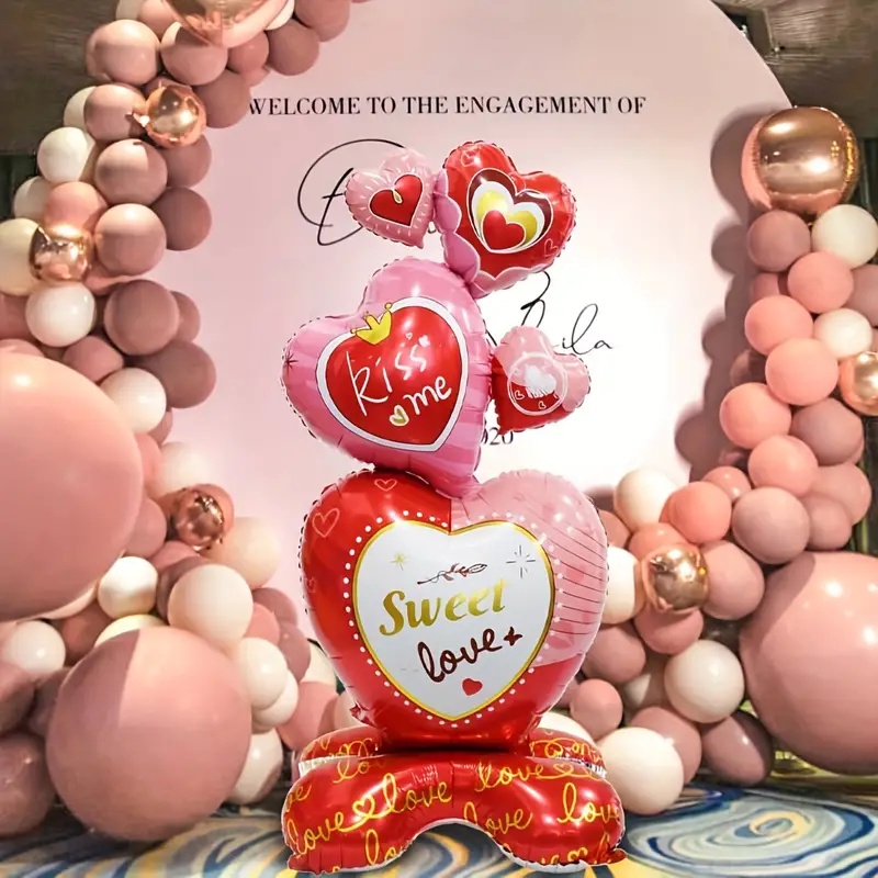 Large Valentine's Day Standing Heart Balloon Confession Balloon Wedding ...