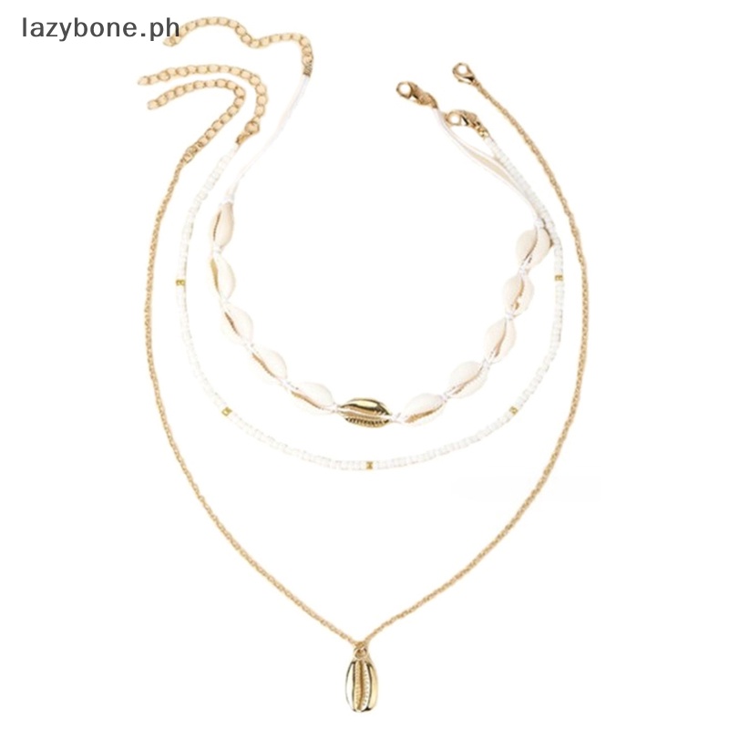 {lazybone} Three Layer Beach Sea Choker Necklaces Bohemian Natural ...