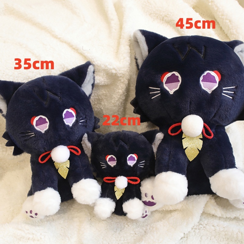 22/35/45cm Genshin Impact Wanderer Cat Plush Toy Anime Scaramouche Cat ...