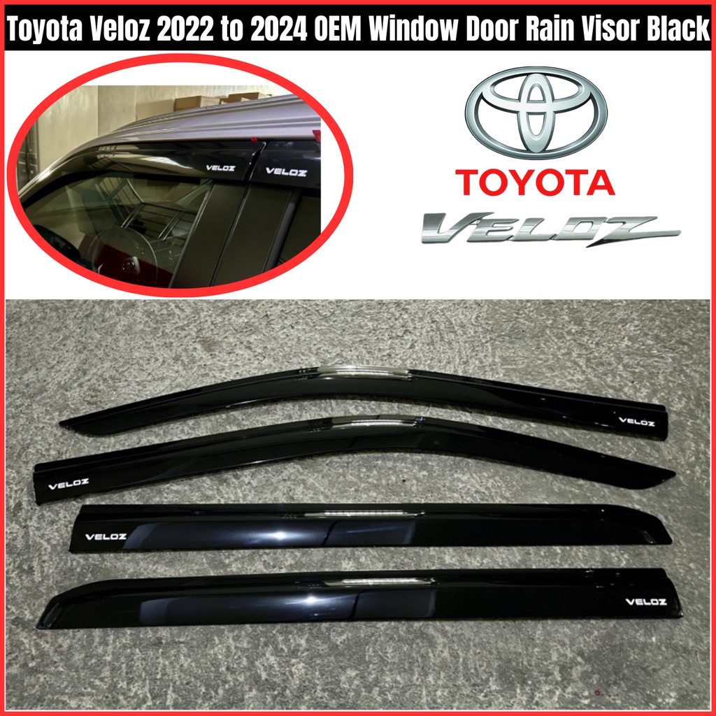 Toyota Veloz 2022 to 2024 OEM Window Door Rain Visor Black (Veloz ...