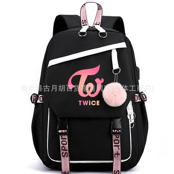 Twice Korean Backpack With USB Spine Protection To Reduce Burden ...