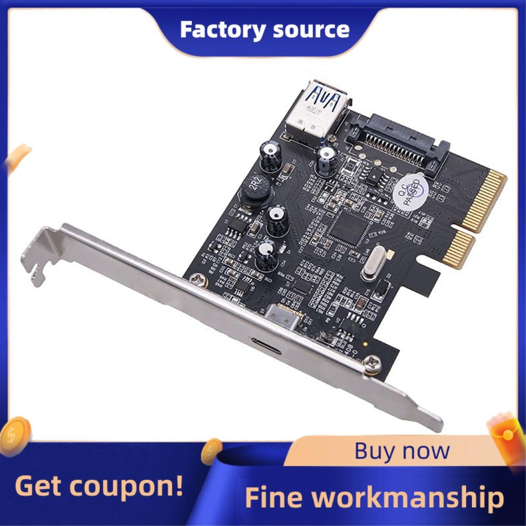 USB3.1 PCI-E Expansion Card PCI-E Express 4X to USB 3.1 Gen 2 10Gbps 2 ...