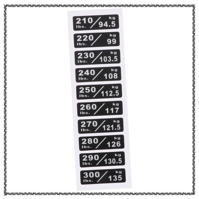 [MCA] Weight Stack Labels Decals Weight Stickers for Gym Workout ...