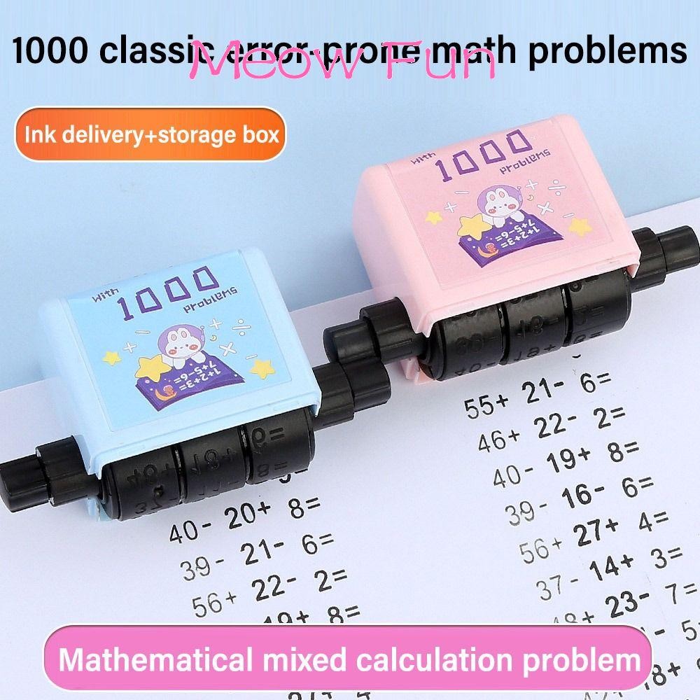 ALONGOF Number Rolling Stamp, Digital Mathematics Practice Roller ...