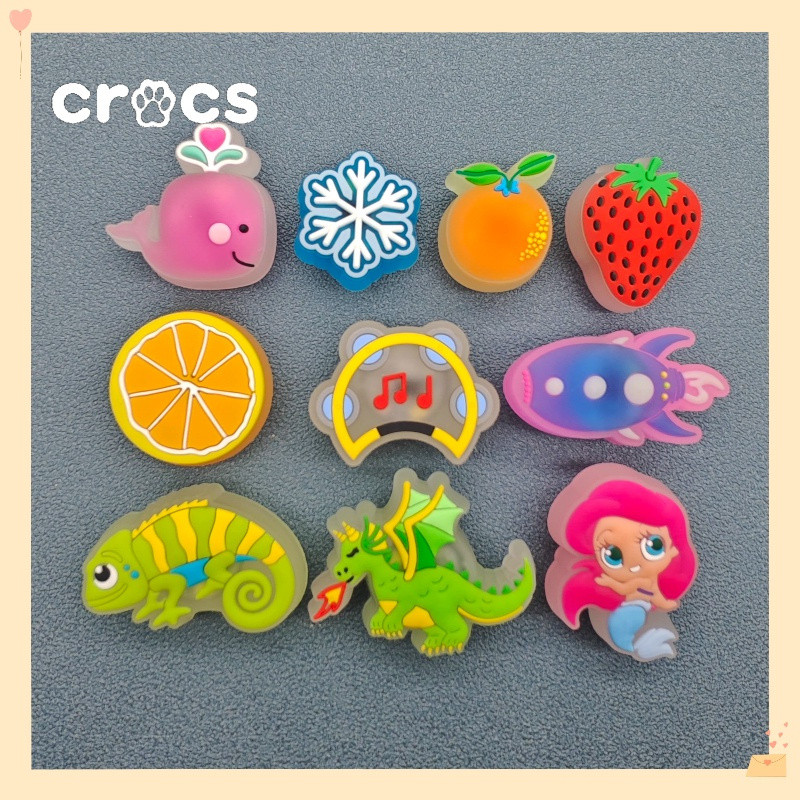 cross Jibbitz LED Shoe Buckle Cute Cartoon Flashing Shoe Buckle Crocs ...