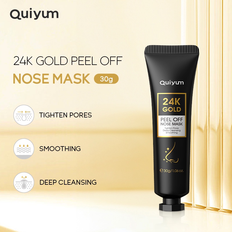 LAIKOU 24k Gold Nose Mask Peel-off Blackheads Removal Deep Cleansing ...