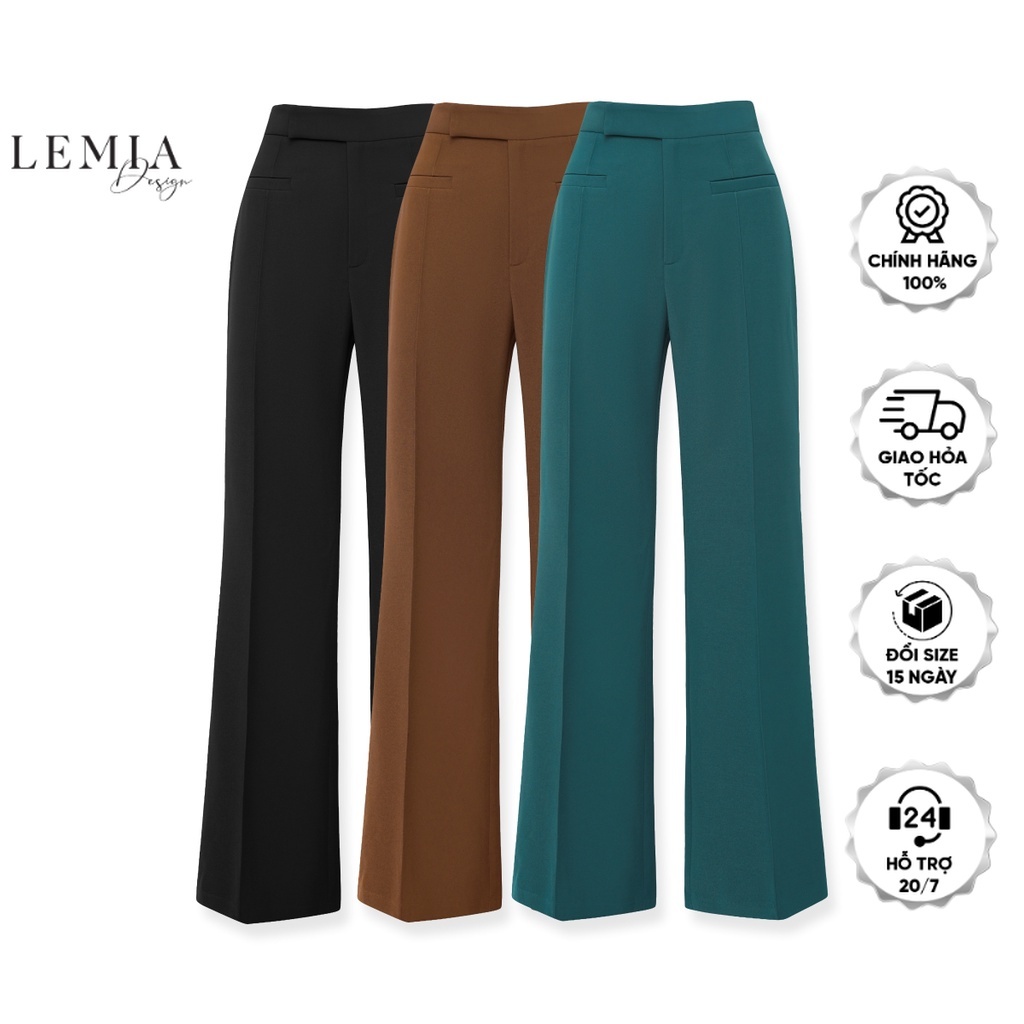 Straight Pants with 2 Front Pockets Office Fashion By LEMIA Design ...