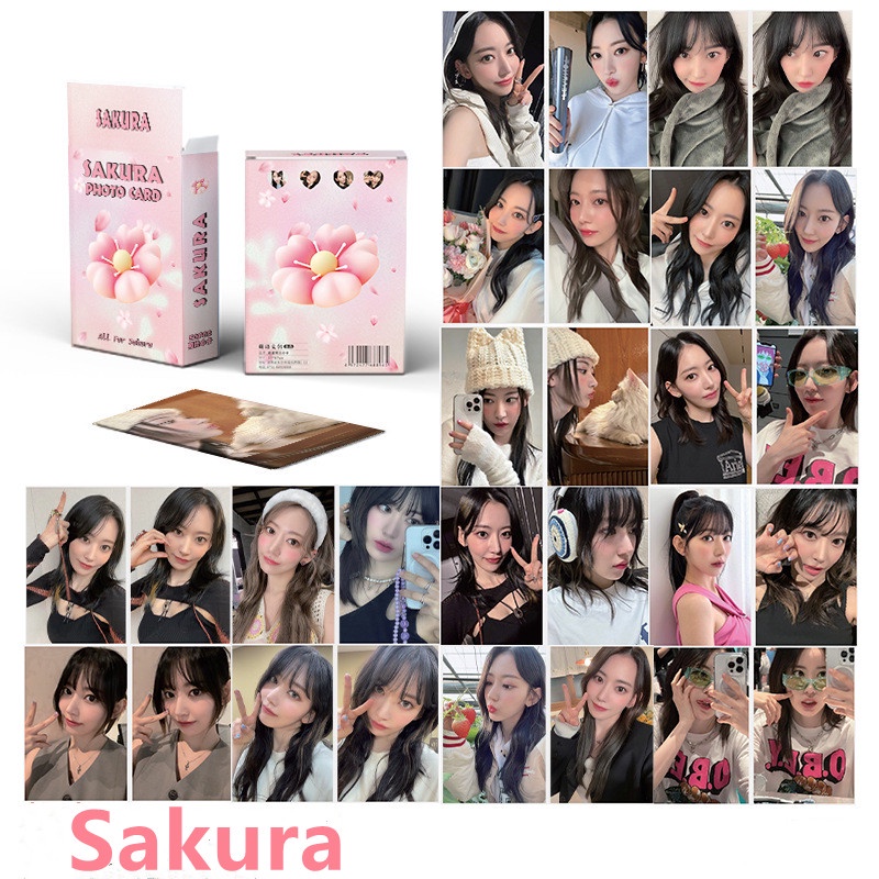 55pcs/box LE SSERAFIM Laser HOLOGRAPHIC UNFORGIVEN 1st Japan MINI Album ...