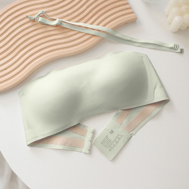 CAPIN Super Soft Material Jelly Feeling Strapless Seamless Bra | Shopee ...