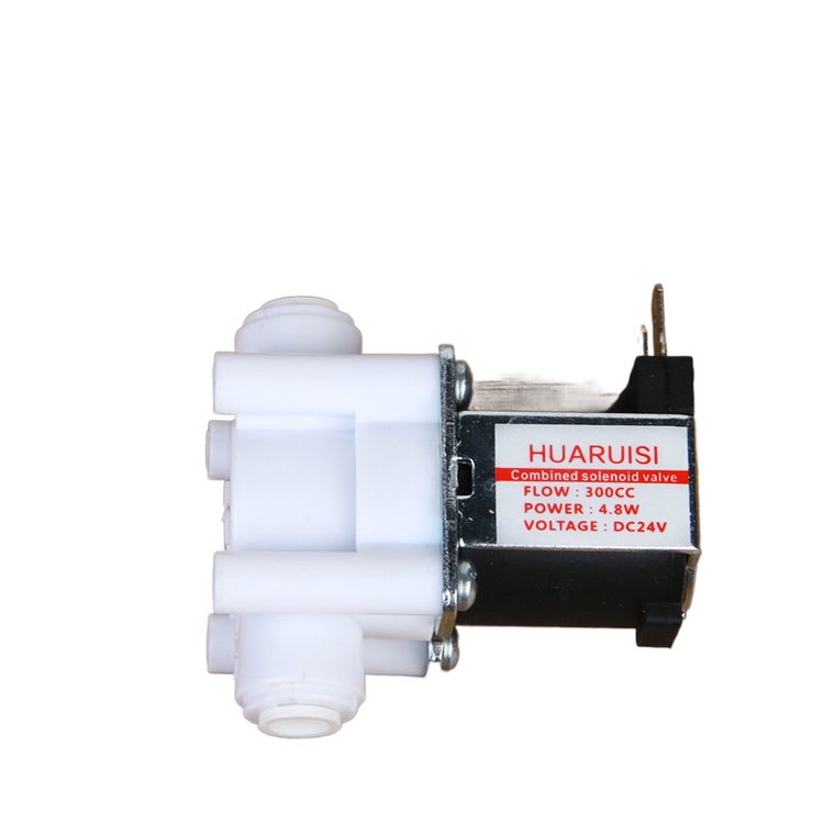 Pure Water Machine Wastewater Solenoid Valve 300cc Household Water Purifier Quick Connection 24V ...