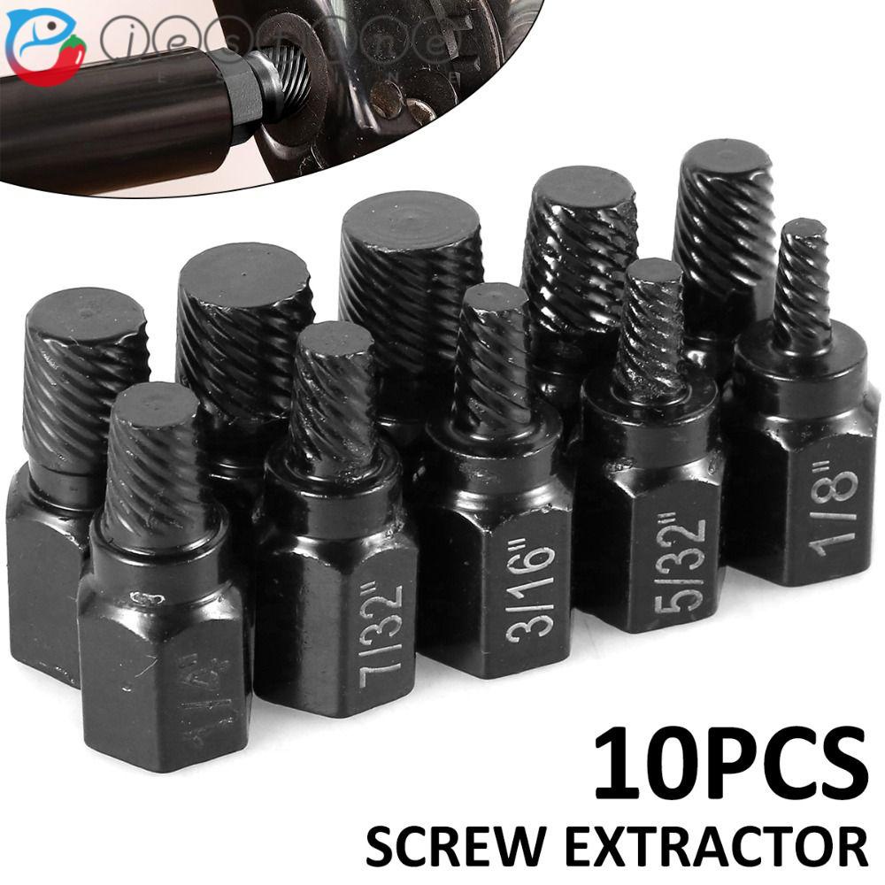 JESTINE 10Pcs Bolt Extractor, Screws Bolt Disassemble Screw Extractor ...
