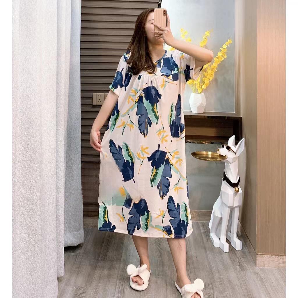 LM Korean Daster Floral Plus Size Sleepwear Nightdress Homewear ...