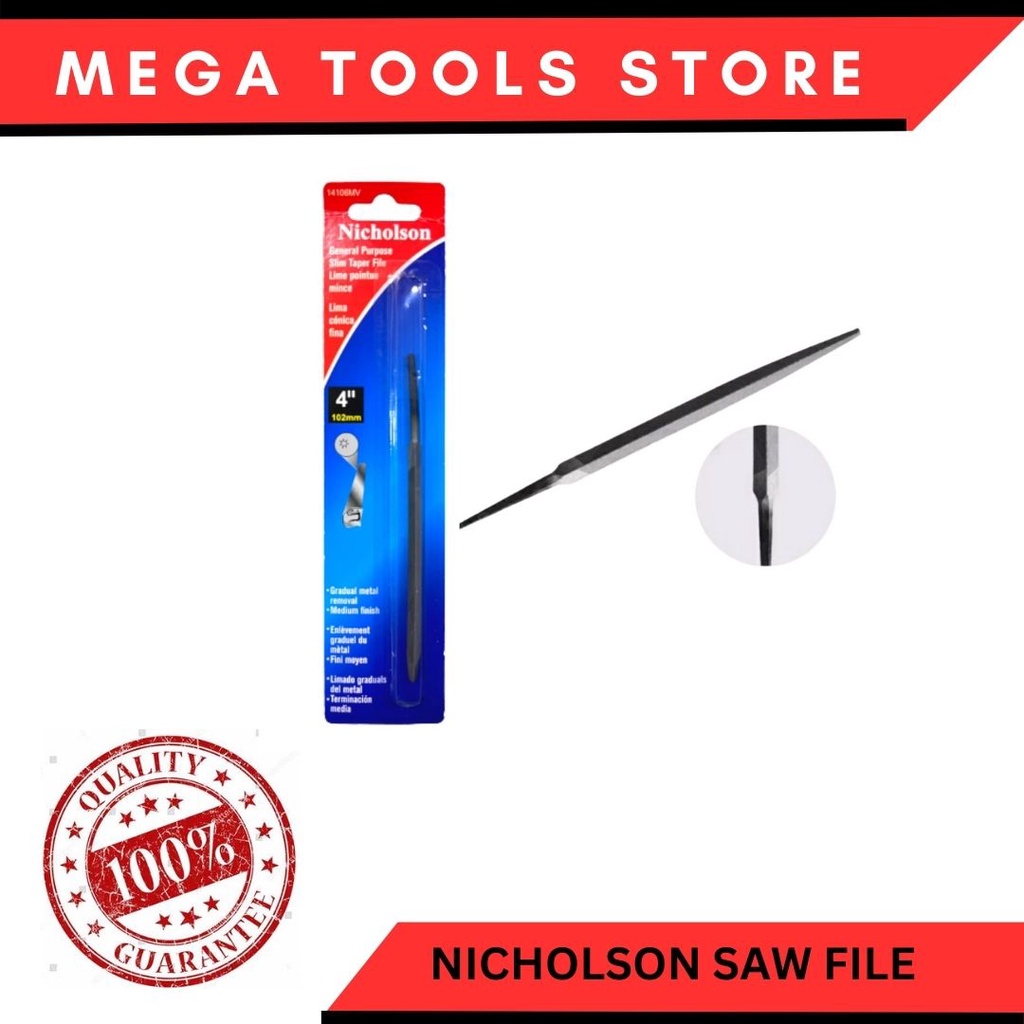 NICHOLSON Saw File (MEGA TOOLS STORE) | Shopee Philippines