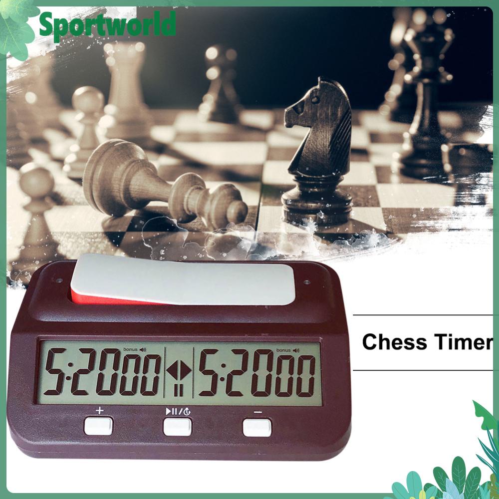 Count Up Down Timer Professional Digital Chess Clock Plastic Battery Powered Multifunctional ...