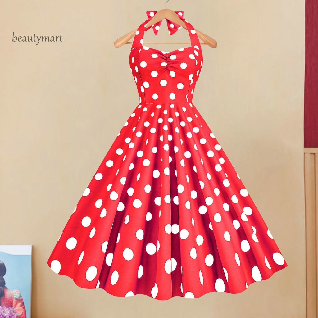bm Vintage Midi Dress 1950s Movie Style Dress Vintage Retro A-line ...