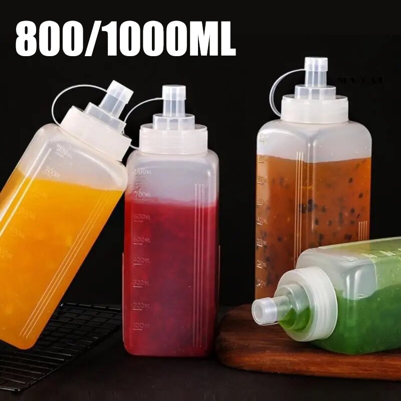 Kitchen Liquid Condiment Squeeze Bottle / Ketchup Salad Sauces Storage ...