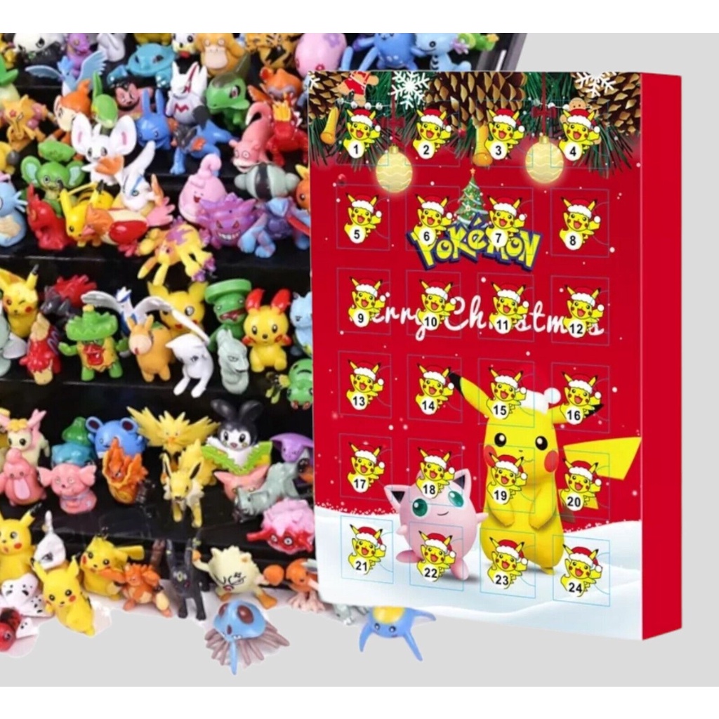 24pcs/Set Pokemon Figure Christmas Advent Calendar Box LOL Pikachu ...