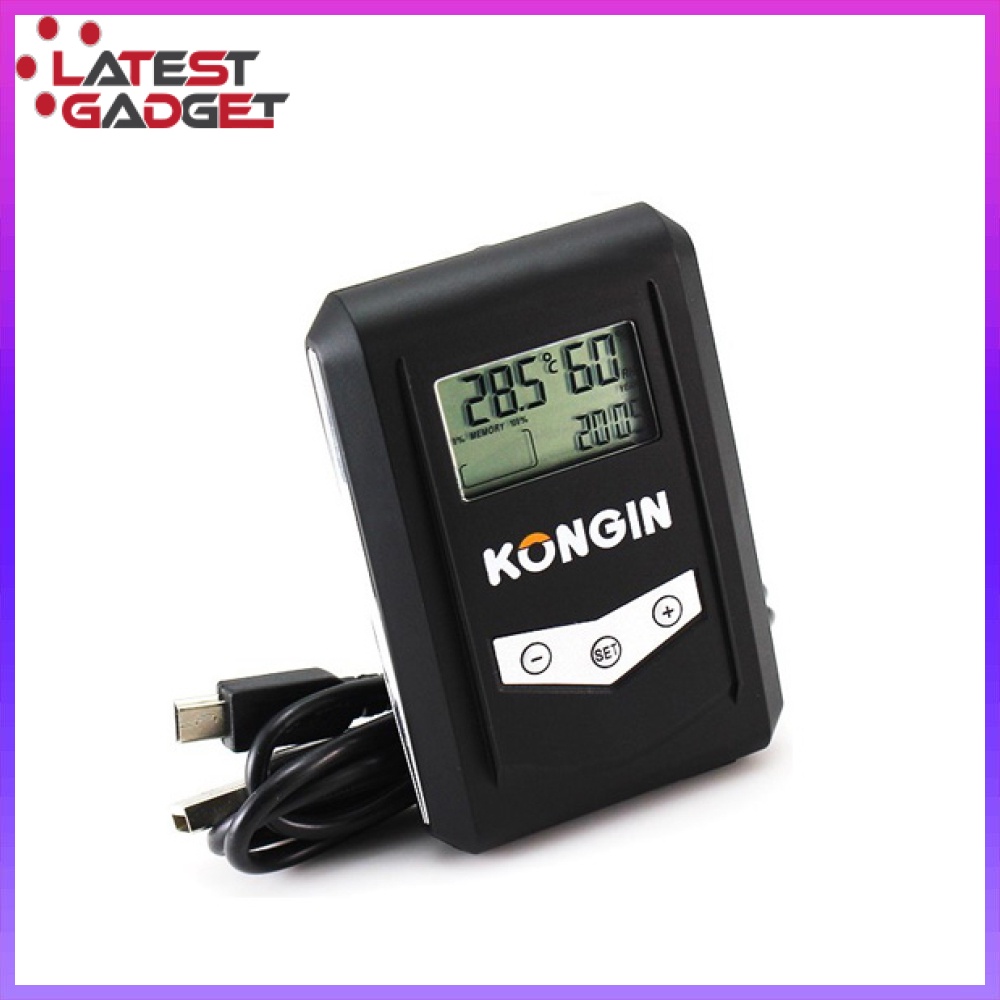 LatestGadget KONGIN USB Temperature and Humidity Data Logger - Black ...