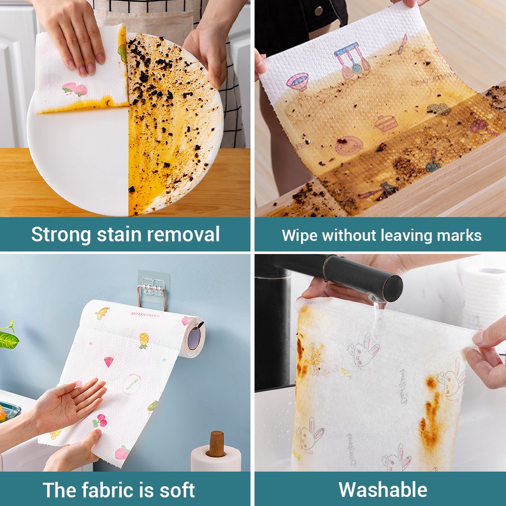 50 Pulls Kitchen Tissue Paper Oil Absorbent Disposable Party Paper ...