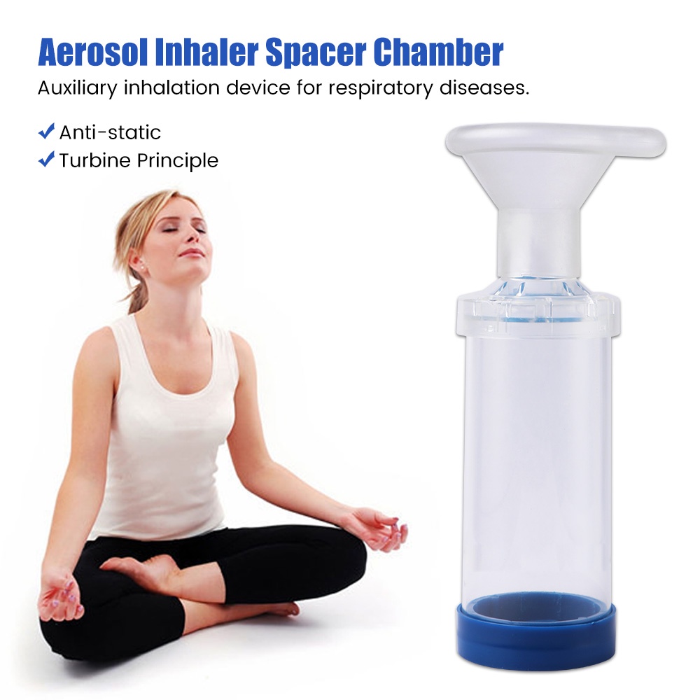 Asthma Spacer Inhaler Device Atomizer Canister Fog Cup Sprayer Aerosol ...