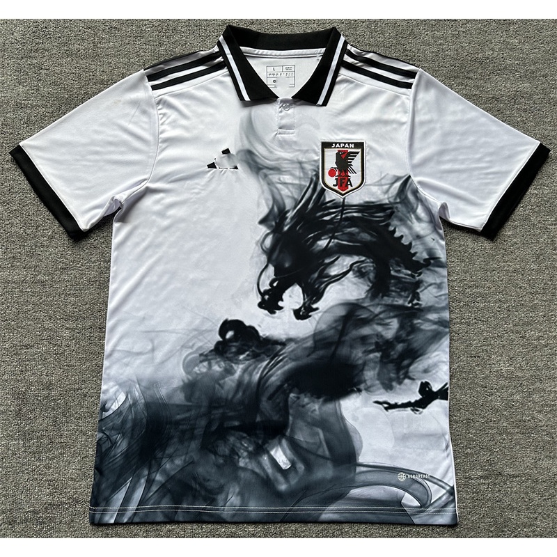 23-24 Japan POLO Shirt Training Jersey White Ink Dragon Pattern Short ...