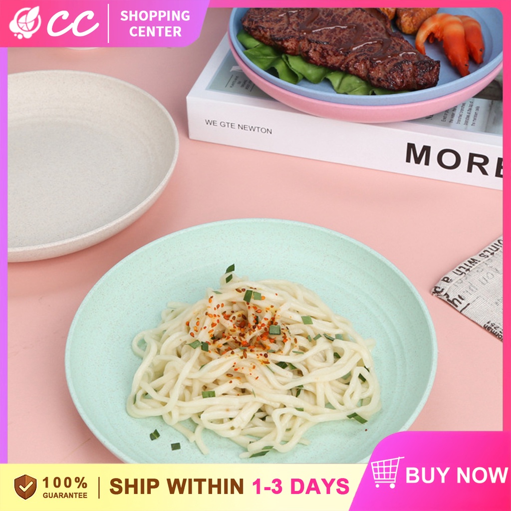 Utility 8" 20cm Wheat Fiber Dinner Plate Round-shaped Dishes ...
