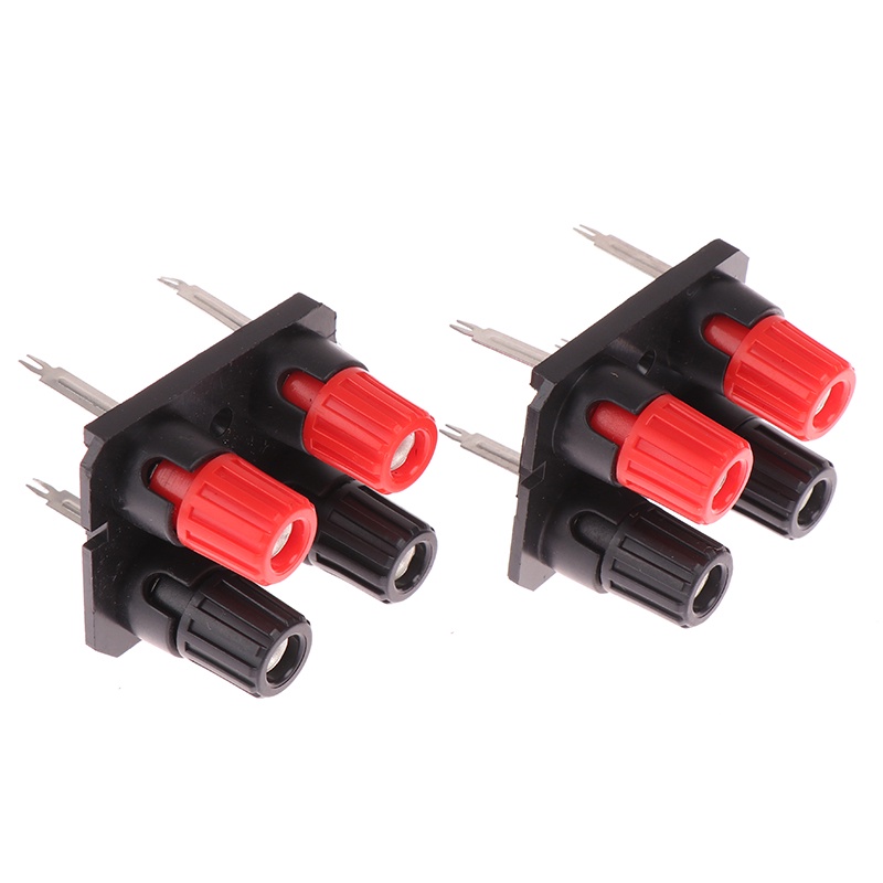 [HG] 2pc External Banana Jack 4Pin Speaker Amplifier Wire Clip Socket ...