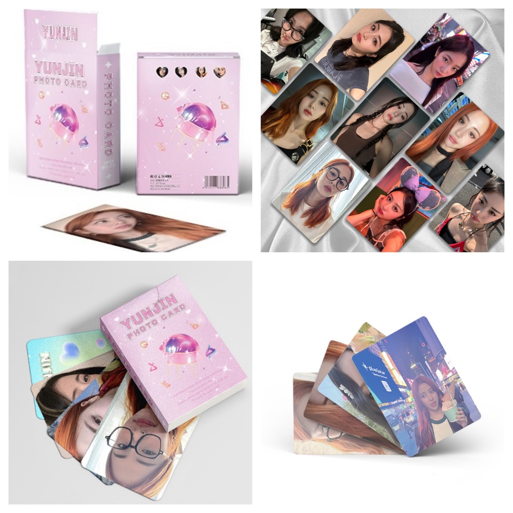 50-55pcs LE SSERAFIM Laser HOLOGRAPHIC LOMO Cards Sakura CHAEWON YUNJIN ...