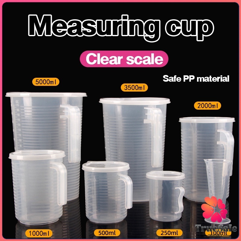 TRUESALE Clear Plastic Measuring Cup Pitcher Liquid Measure Jug Cup Container | Shopee Philippines