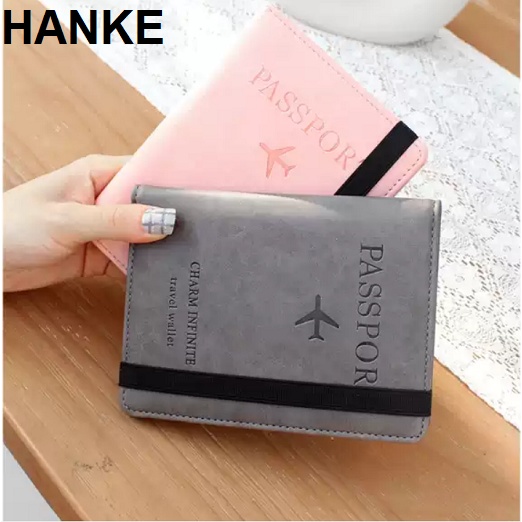 HANKE Passport Wallet Organizer Short Bifold Passport Holder | Shopee ...