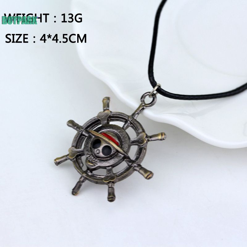BOYPARK. Anime Peripheral One Piece Skeleton Boat Anchor Logo Necklace ...