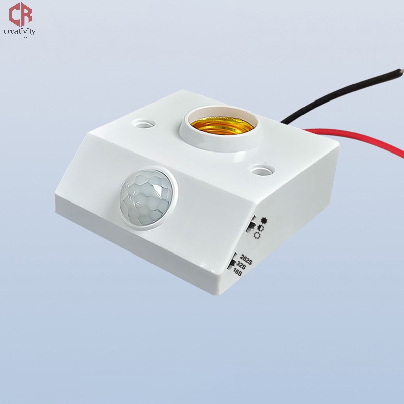 [CR] AC85-265V Automatic Human Body Infrared IR Sensor Lamp Holder LED ...
